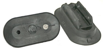 3" x 6" Vacuum Pad w/ Tapped Rails - for Curved Surfaces - for Hand ...